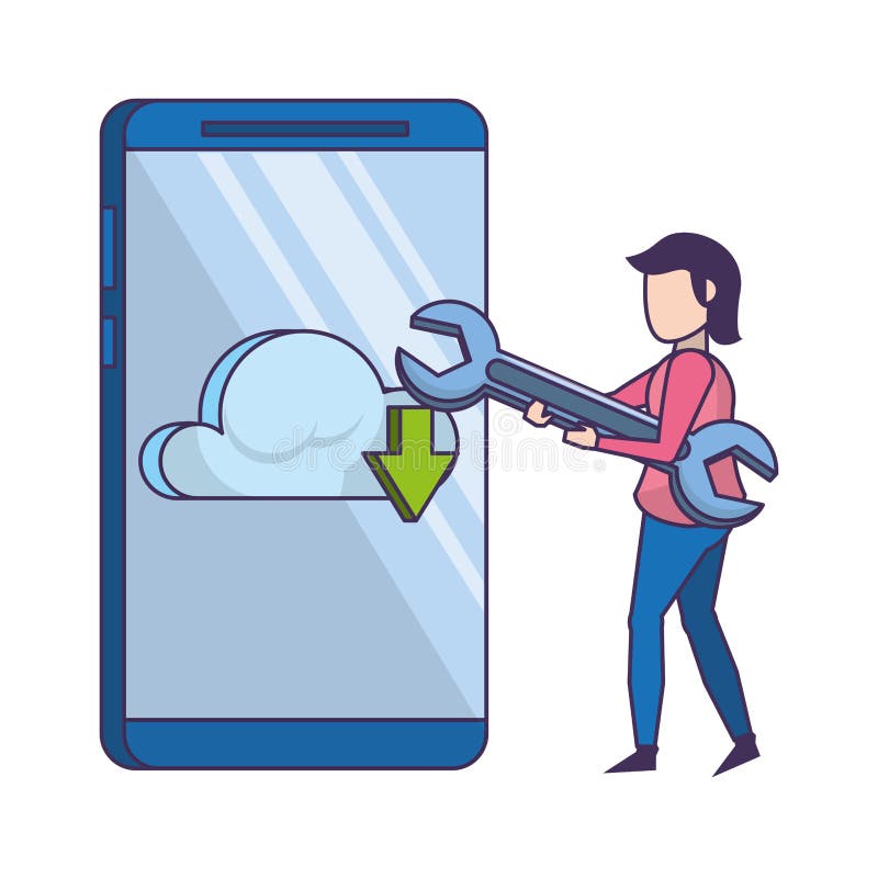 Technology Web Digital Hardware Cartoon Stock Vector - Illustration of ...