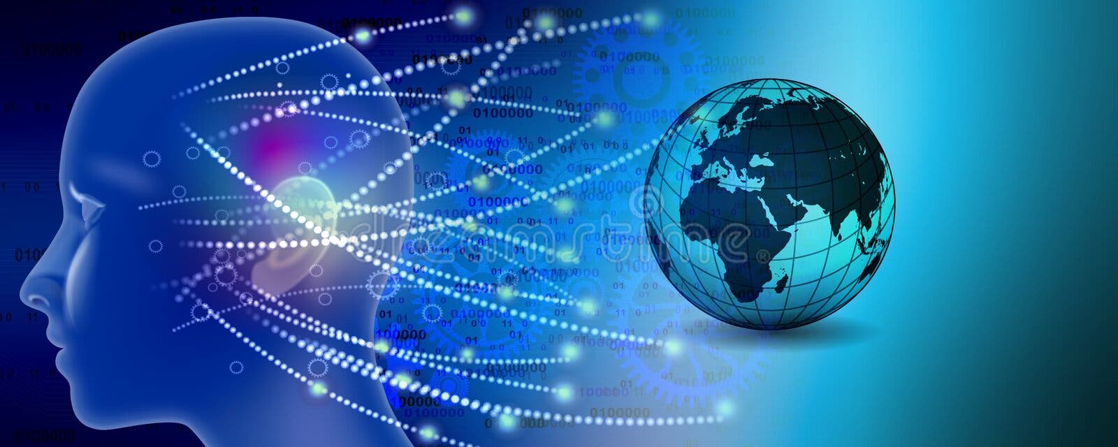 Artificial Intelligence. Technology Network Concept Background ...