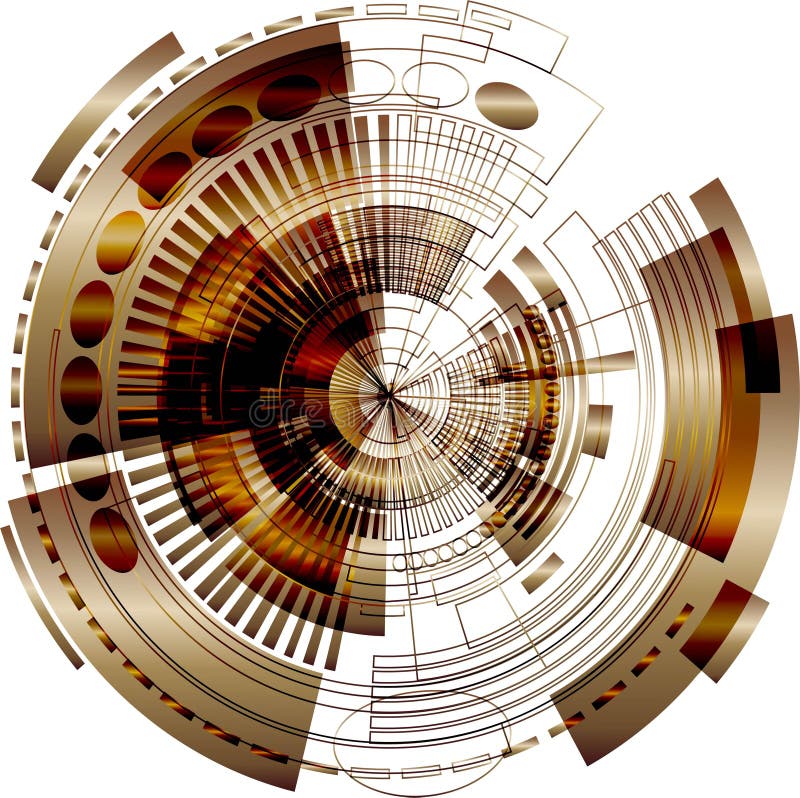 Technology Wheel on White Background Stock Illustration - Illustration ...