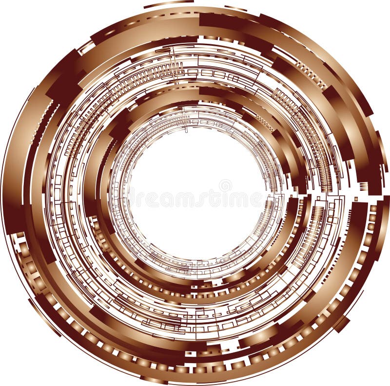 Technology Wheel on White Background Stock Illustration - Illustration ...