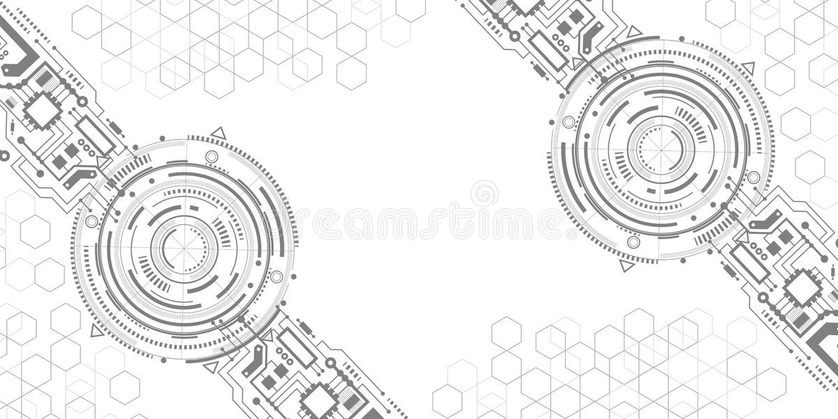 Technology Electronic Chip Abstract Geometry Stock Illustrations – 649 ...