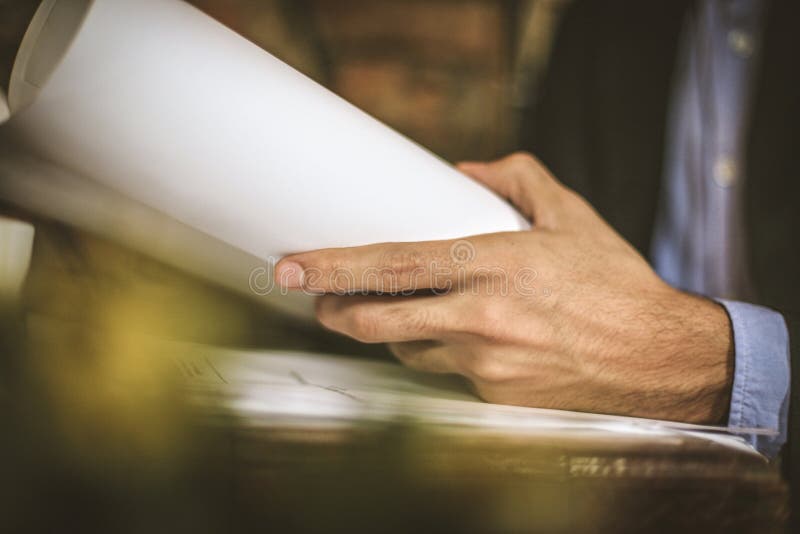 Business Documents Sometimes Is Boring. Stock Image - Image of ...