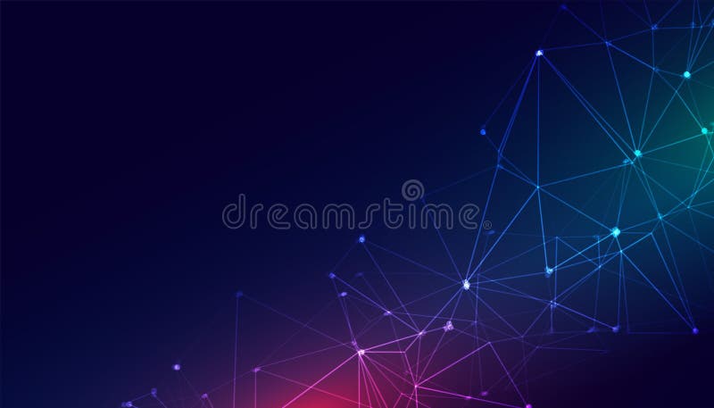 Technology Wire Mesh Network Connection Digital Background Stock Vector ...
