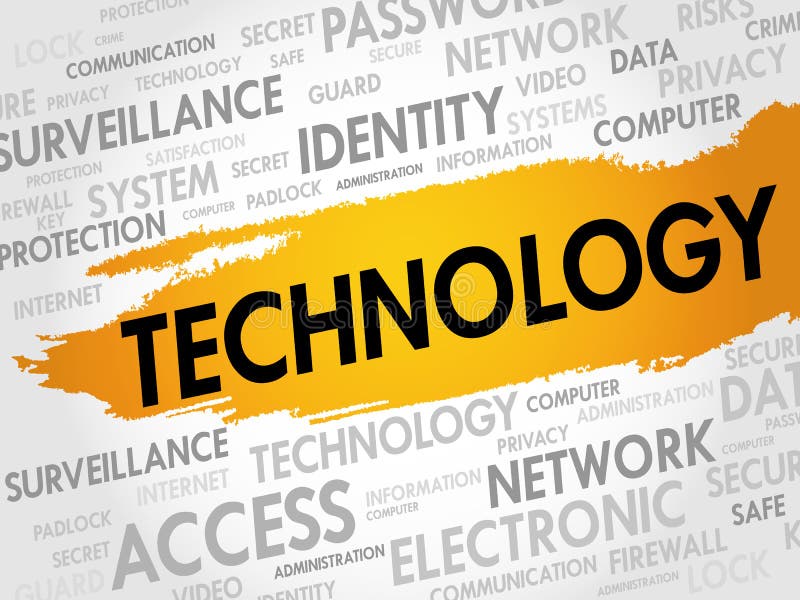 TECHNOLOGY word cloud stock illustration. Illustration of mobile ...