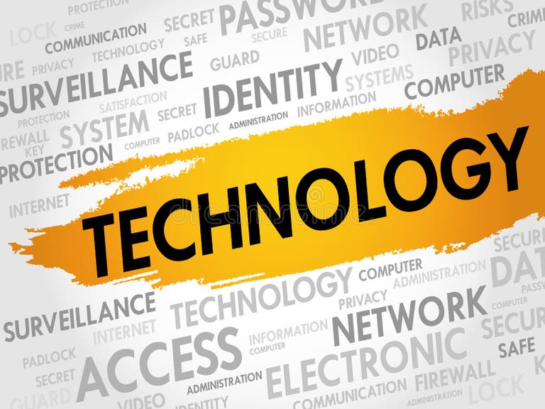 TECHNOLOGY word cloud stock illustration. Illustration of mobile ...