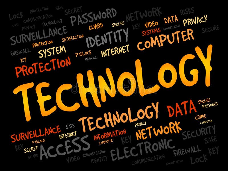 TECHNOLOGY word cloud stock illustration. Illustration of concept ...