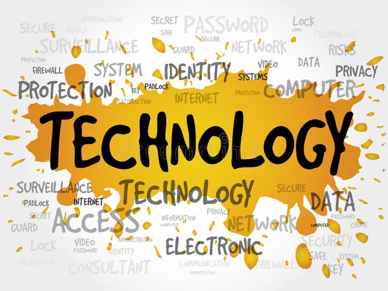 TECHNOLOGY word cloud stock illustration. Illustration of mobility ...