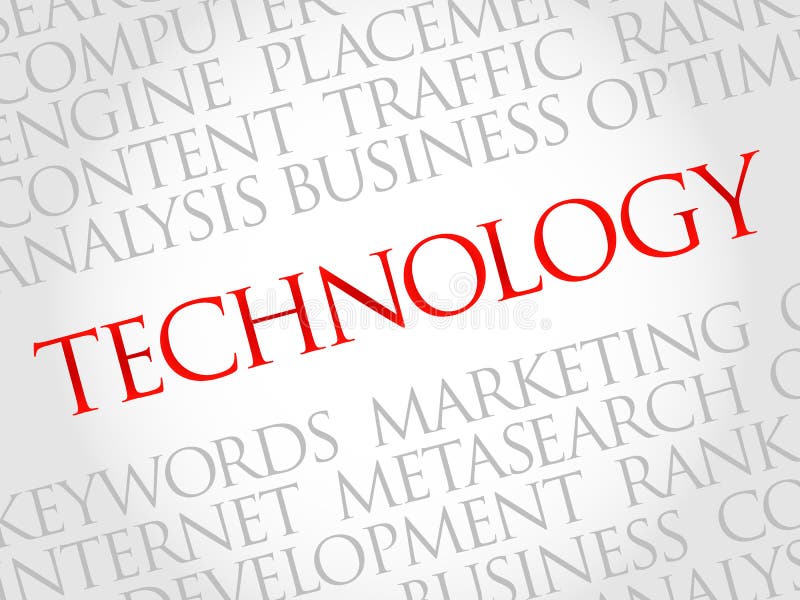 TECHNOLOGY word cloud stock illustration. Illustration of future ...