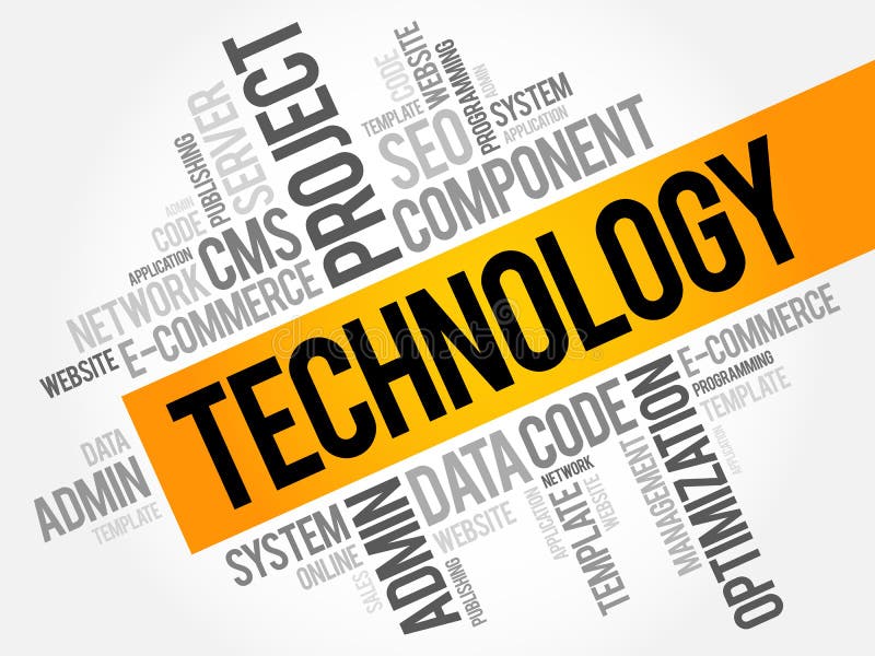 TECHNOLOGY word cloud stock illustration. Illustration of modern ...