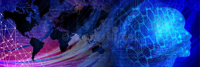 Technology World Banner Background.artificial Intelligence Virtual ...
