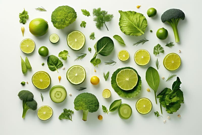 Technologycreated Texture of Healthy Green Food Stock Illustration ...