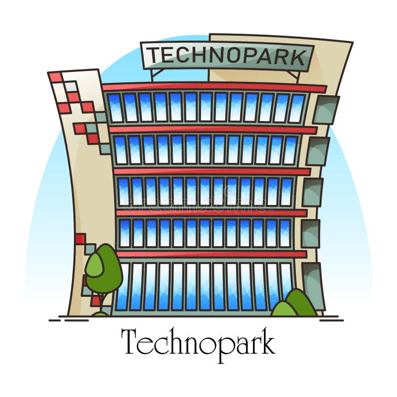 Technopark Building or it Company Office Stock Vector - Illustration of ...