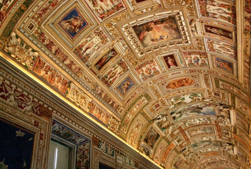 Techo Del Vestíbulo Del Museo De Vatican Imagen editorial - Imagen de ...