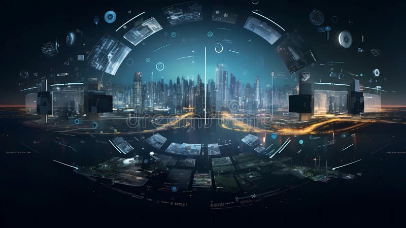 Techscape Symphony: Harmonizing Innovation and Connectivity Stock Image ...