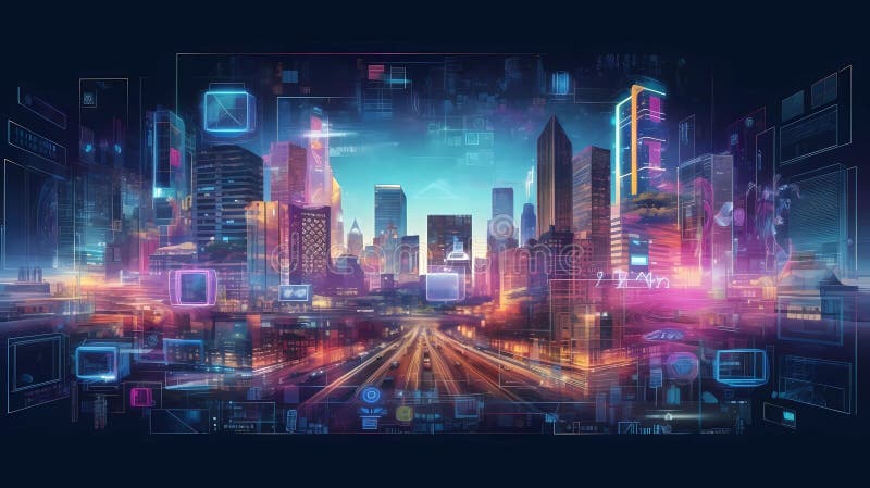 Techscape Symphony: Harmonizing Innovation and Connectivity Stock Photo ... Techscape Symphony: Harmonizing Innovation and Connectivity Stock Photo ...