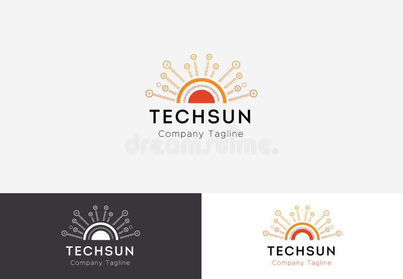 TechSun Circular Logo - Stock Vector Stock Vector - Illustration of ...