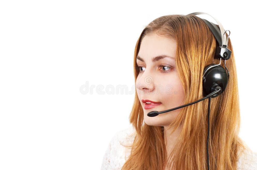 Techsupport Girl on the Phone Stock Photo - Image of beauty, people ...