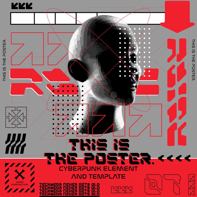 Cyberpunk Y2k 2000s Gaming Futuristic Icon Pattern Set Collection ...