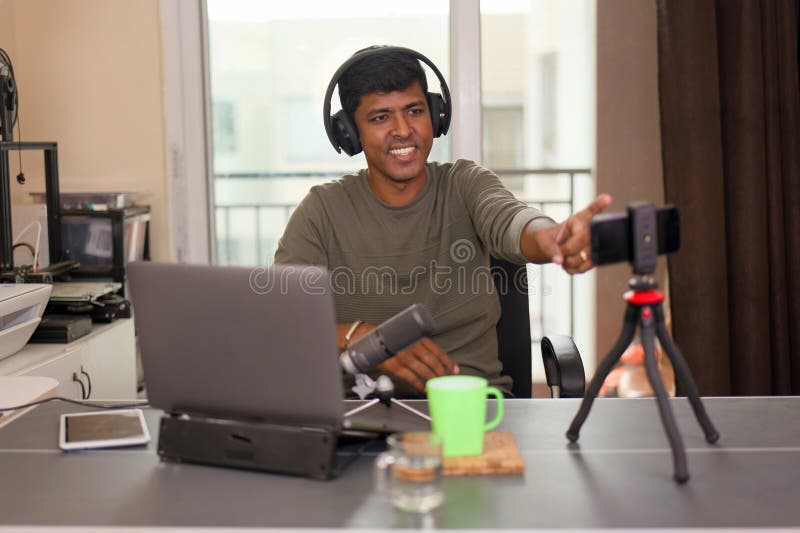 Techy Content Creator stock photo. Image of business - 326820620