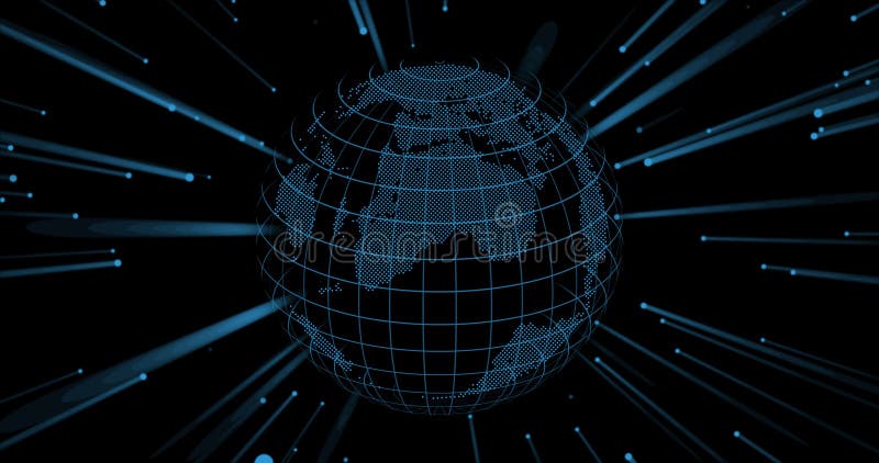 Techy Earth Isolate on White. Black and White Earth. Dot Particle ...