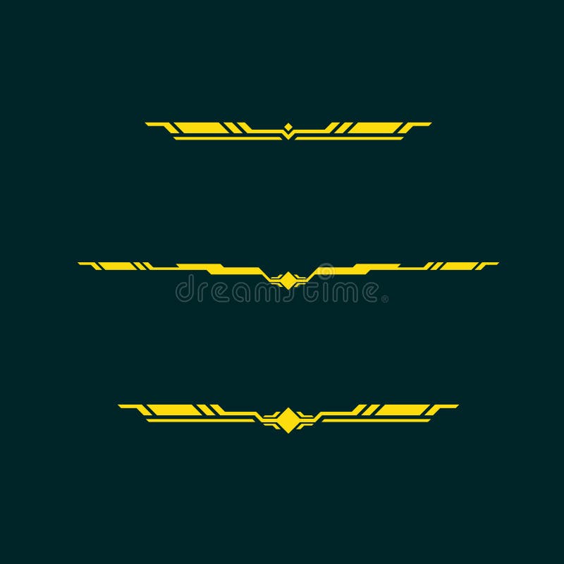 Techy Text Dividers Vector Design Set Stock Vector - Illustration of ...