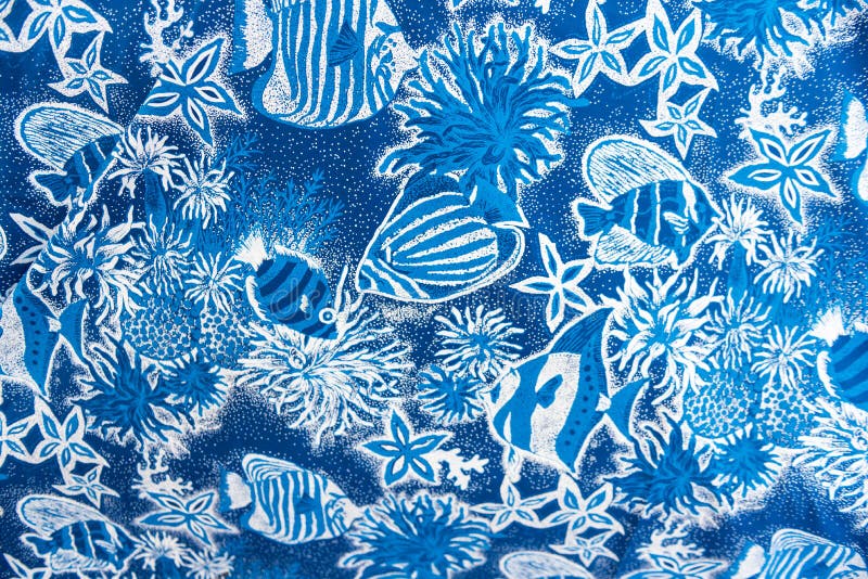 Textura Havaiana De Pano Com Flores Brancas Foto de Stock - Imagem de ...