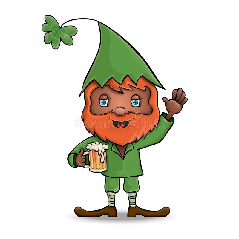 Tecken St Patrick Troll Vektor Stock Illustrationer - Illustration av ...