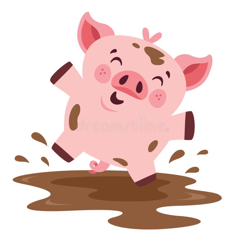 Tecknad bild av ett svin stock illustrationer. Illustration av tecken ...