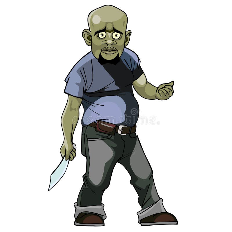 Tecknad filmelakt trollman vektor illustrationer. Illustration av ilska ...