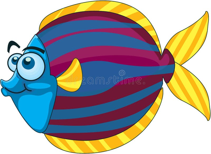 Tecknad filmfisk stock illustrationer. Illustration av tecken - 10131914