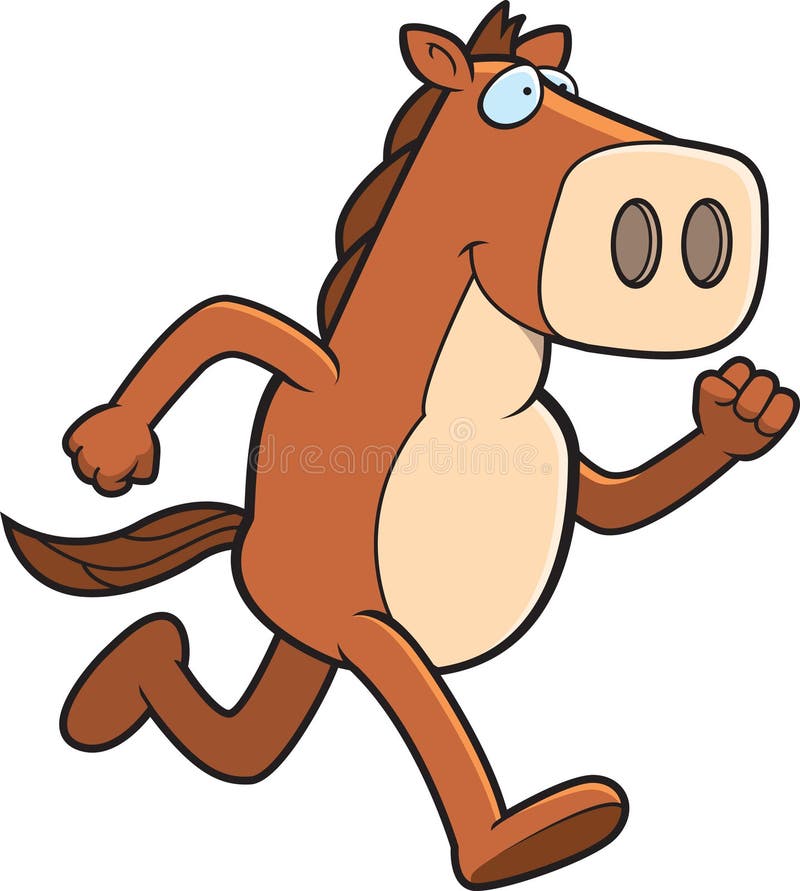 Tecknad filmhäst vektor illustrationer. Illustration av illustration ...