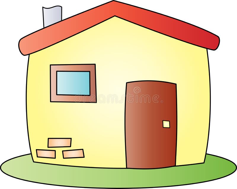 Tecknat Hus vektor illustrationer. Illustration av litet - 43093877