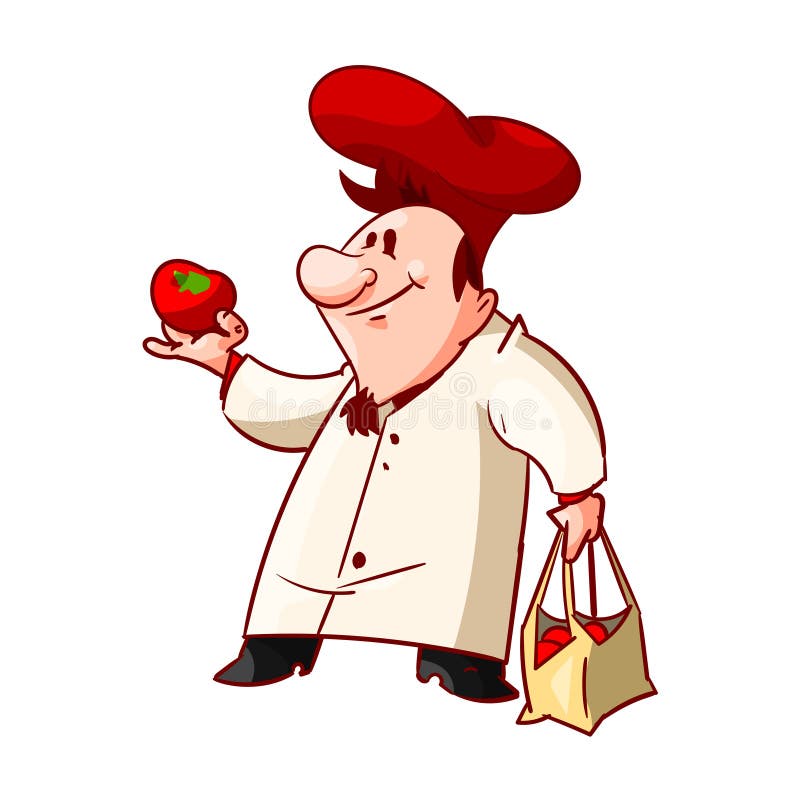 Tecknad Filmkock Illustration Vektor Illustrationer - Illustration av ...