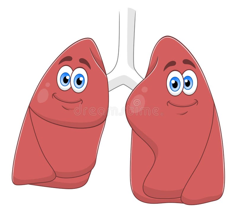 Tecknad filmlungor vektor illustrationer. Illustration av biologi ...