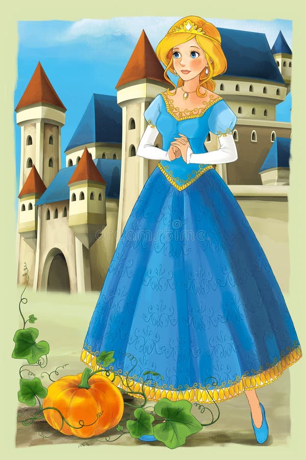 Tecknad Filmplats - Prinsessa Stock Illustrationer - Illustration av ...