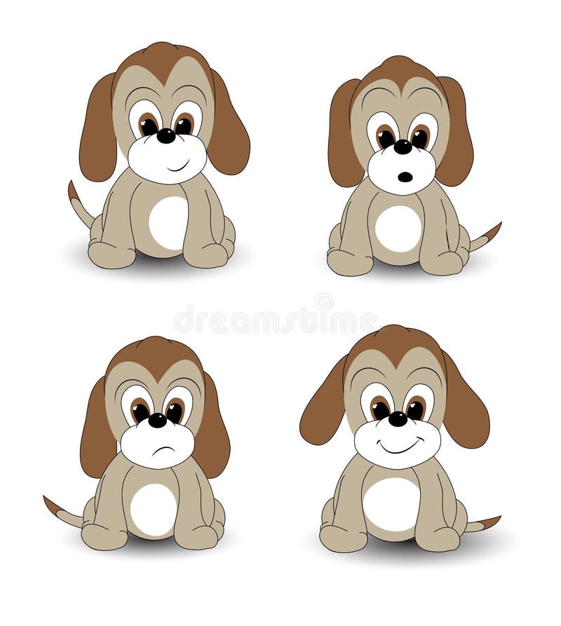 Tecknad filmpups stock illustrationer. Illustration av förtjusande ...