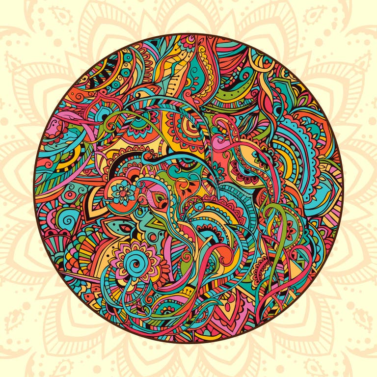 Tecknad hand vektor illustrationer. Illustration av färg - 56604973