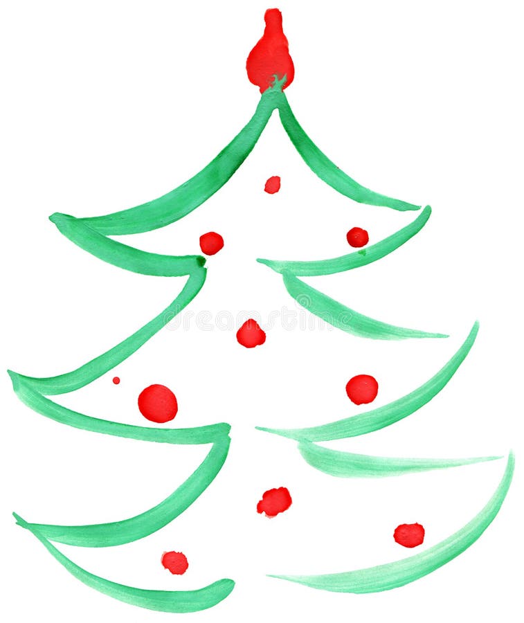 Tecknad julgran stock illustrationer. Illustration av orange - 27811098