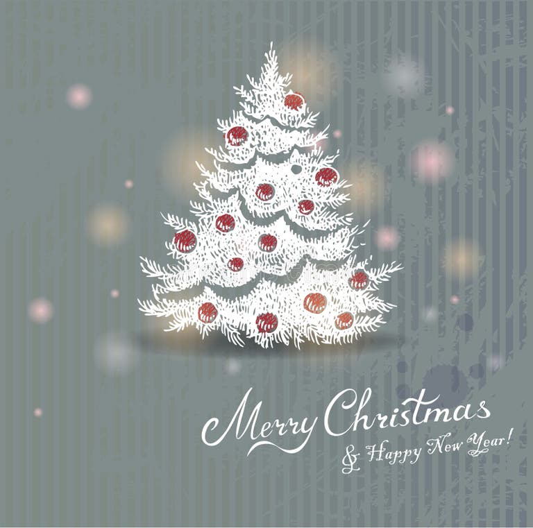 Tecknad julgran vektor illustrationer. Illustration av elegans - 47693643