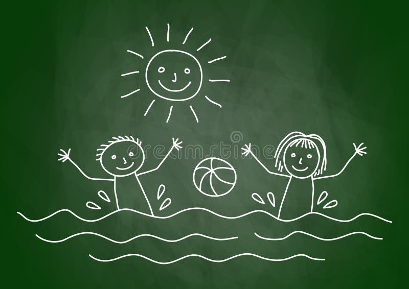 Teckning av barn vektor illustrationer. Illustration av gemenskap ...