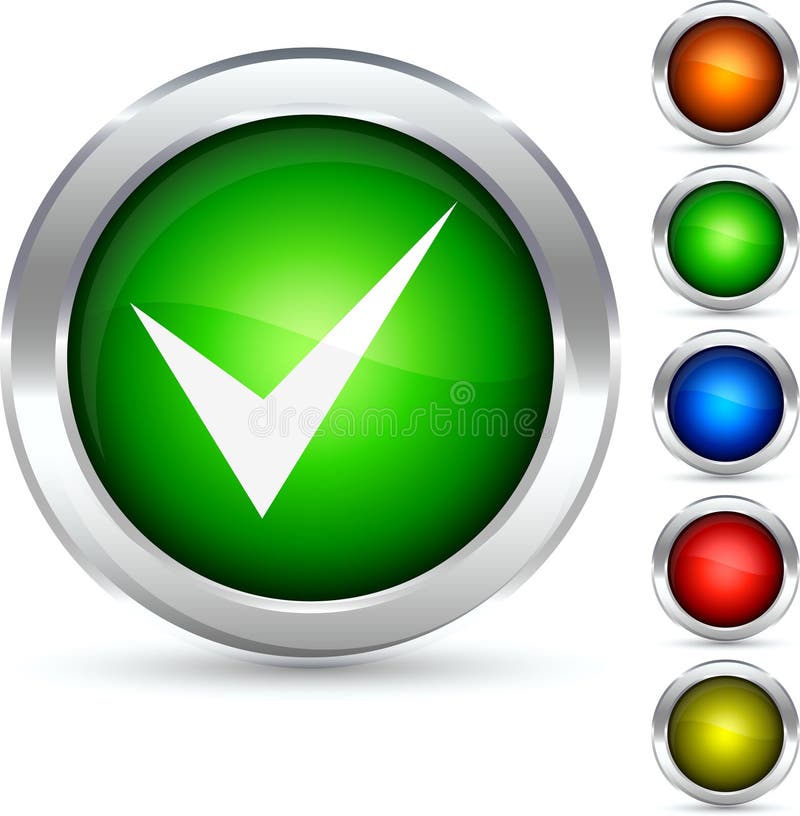 Tecla da validação. ilustração do vetor. Ilustração de amarelo - 10425230