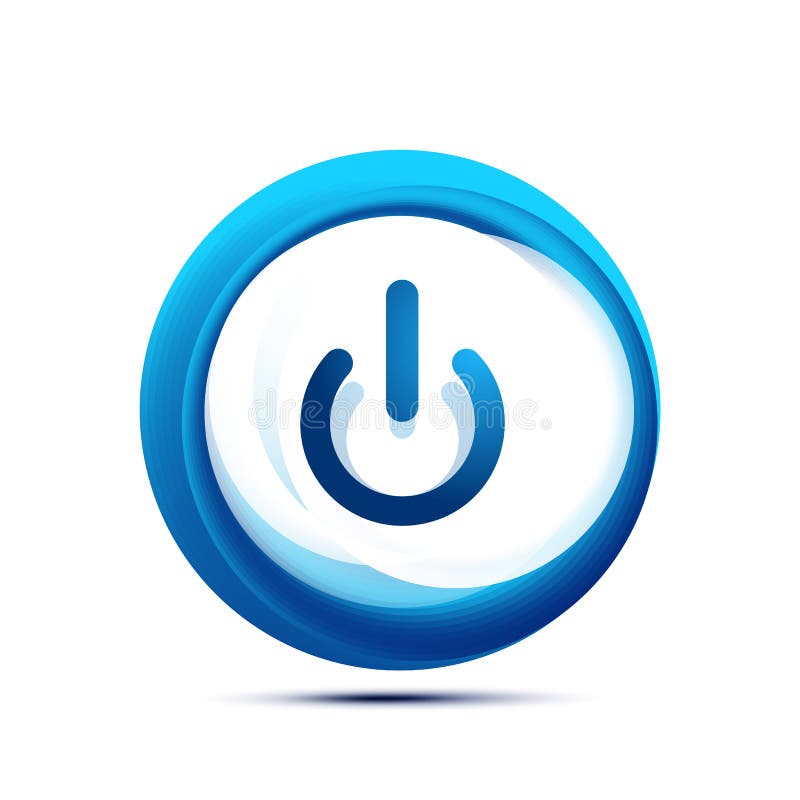 Tecla De Partida Transparente De Cristal Del Poder Del Efecto, En De ...