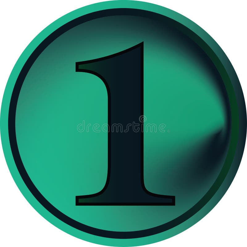 Tecla-um numeral ilustração do vetor. Ilustração de nove - 4851250