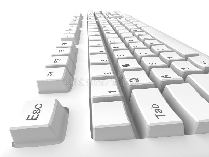 Esbozo De Teclas De Teclado Clave De Entrada Dibujo En Blanco Y Negro