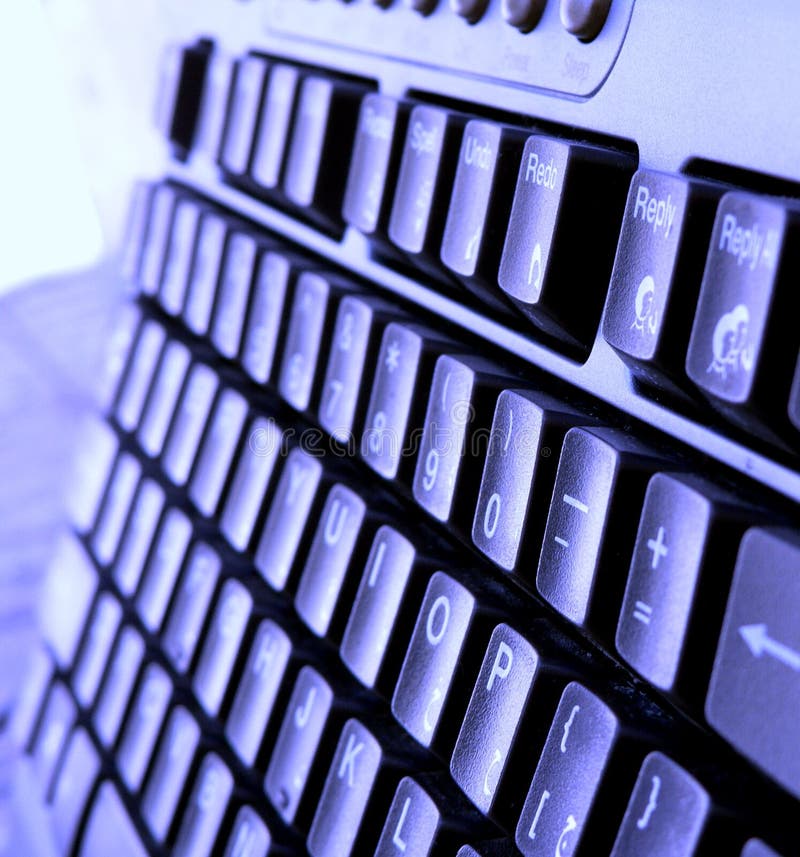 Teclado azul imagem de stock. Imagem de teclado, eletrônica - 179747