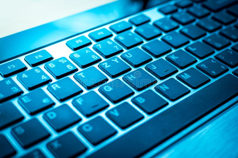 Aversión azul del botón foto de archivo. Imagen de teclado - 39179068