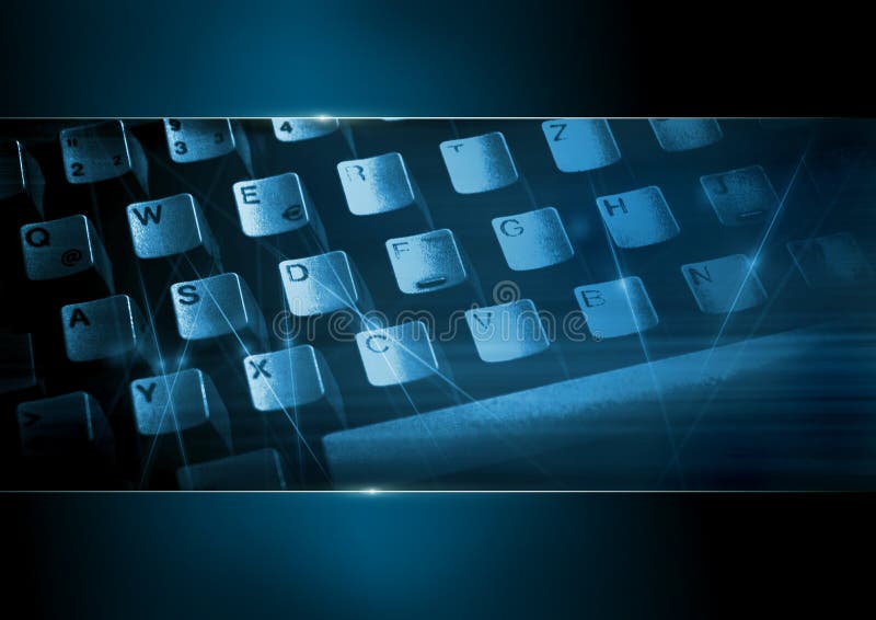 Teclado De Computador No Azul 2 Imagem de Stock - Imagem de rede ...