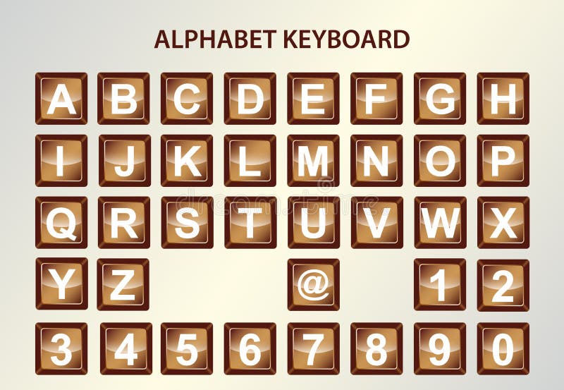 Botones Del Teclado Del Alfabeto Ilustración del Vector - Ilustración ...