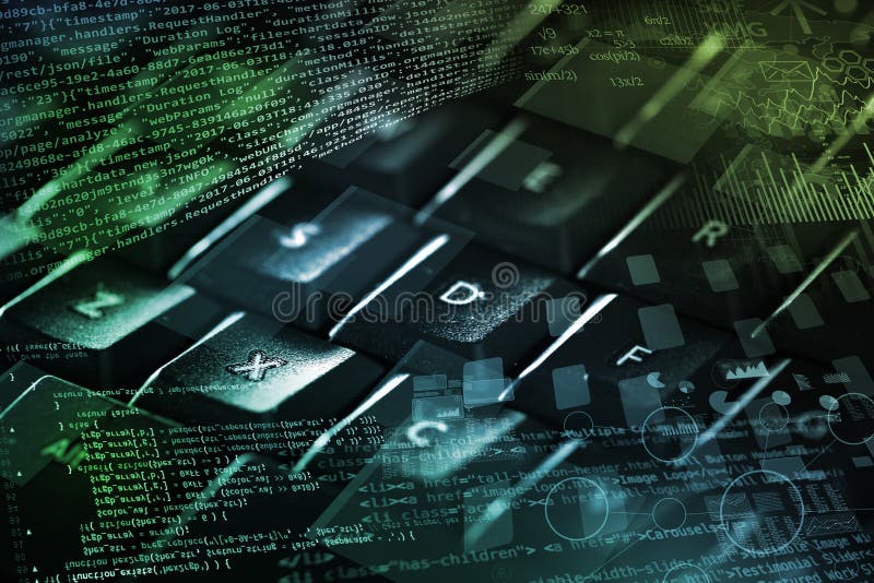 Teclado Del Primer Con La Codificaci?n De Concepto Foto de archivo - Imagen de seguridad ...