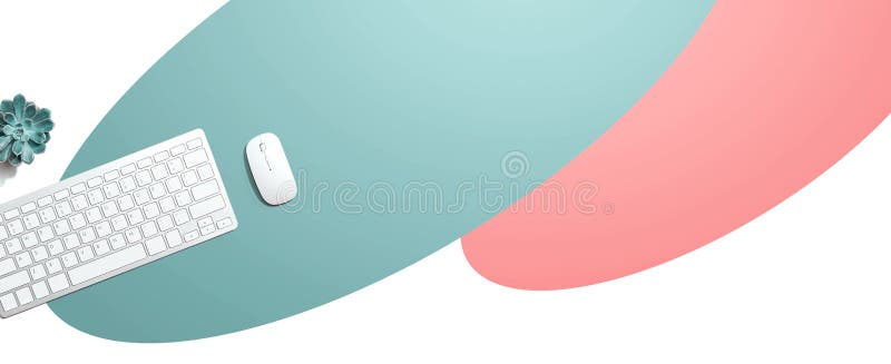 Teclado E Mouse Do Computador De Cima Ilustração Stock - Ilustração de ...